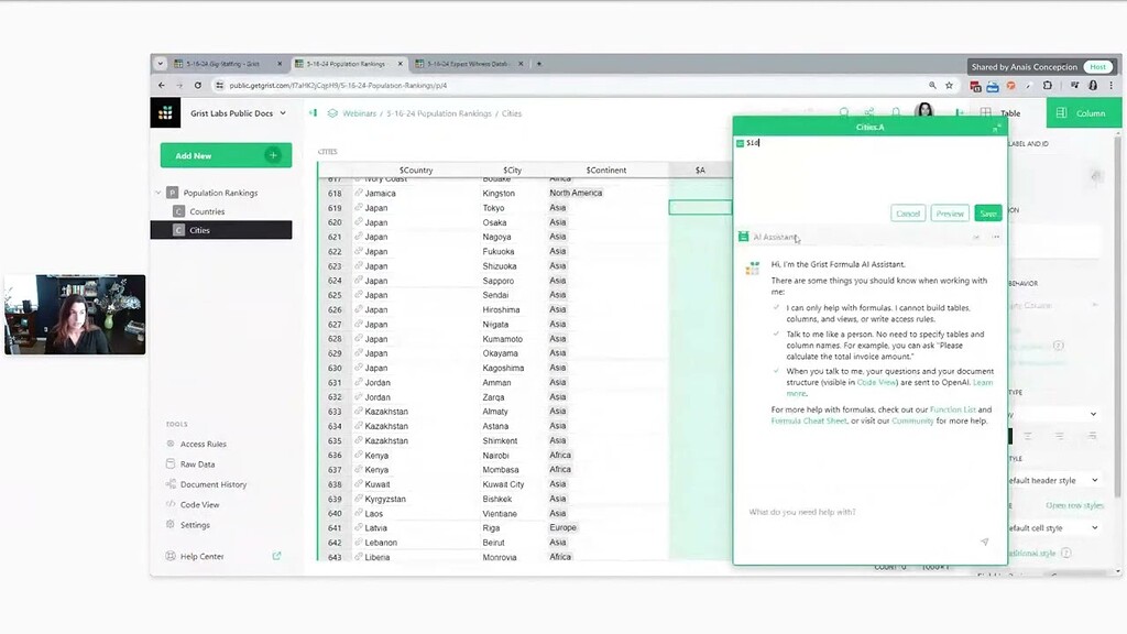 WEBINAR: Reference and Choice Dropdown List Filtering - May 16, 2024 - Showcase - Grist Creators